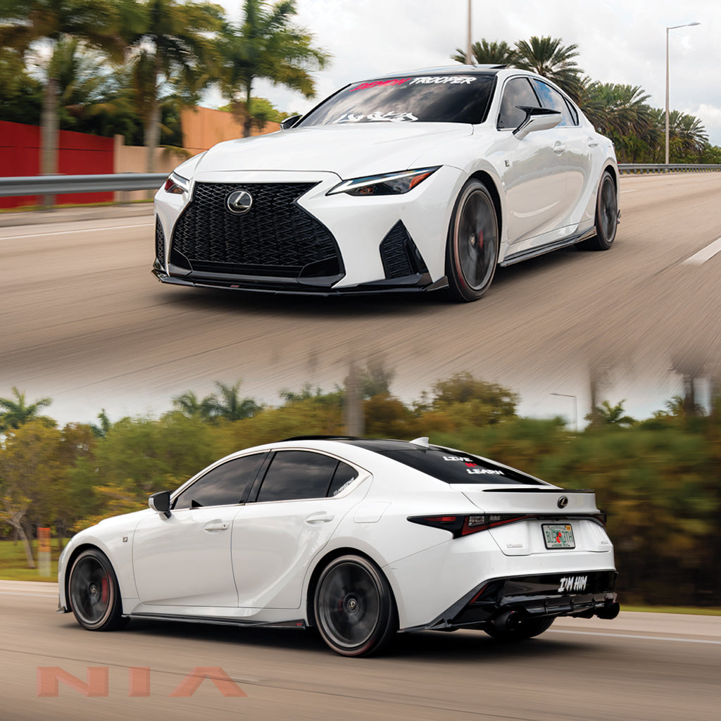 Lexus IS300 IS350 F-Sport Full Aero Splitter Lip Body Kit 5pcs (Front ...