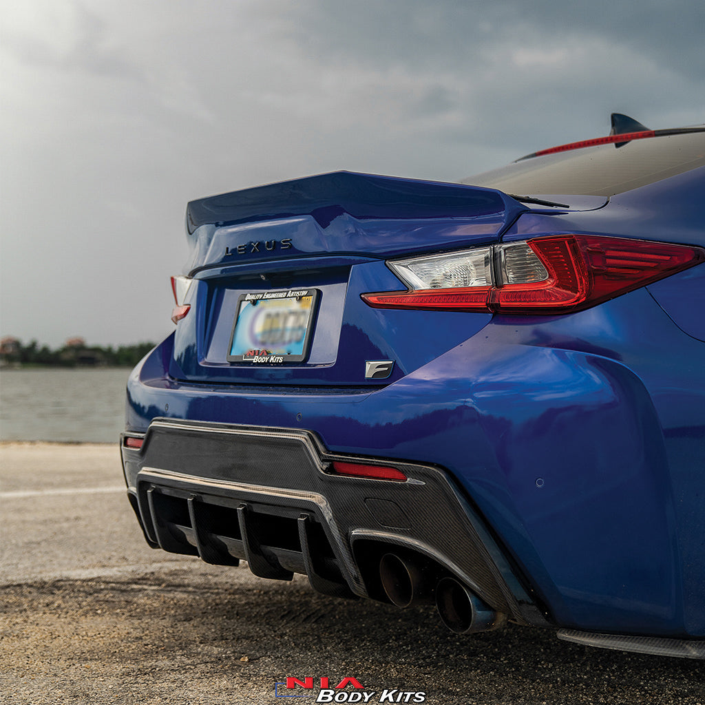 Lexus RC-F NIA Rear Wing Ducktail Spoiler V3 w/ New Lexus Emblem 2015 ...