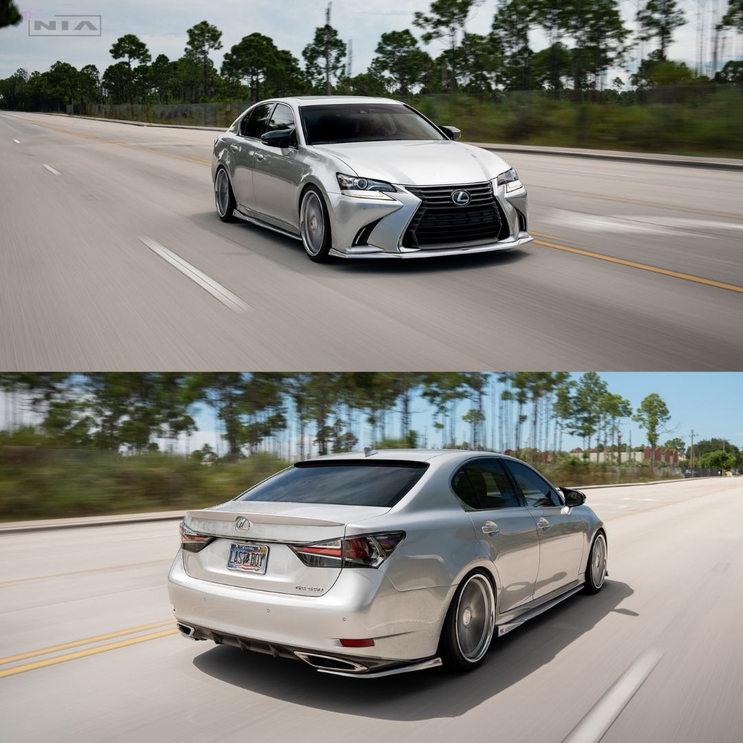 Lexus GS Base Model, F-Sport NIA Full lip Body Kit 5pcs (Front Splitte ...